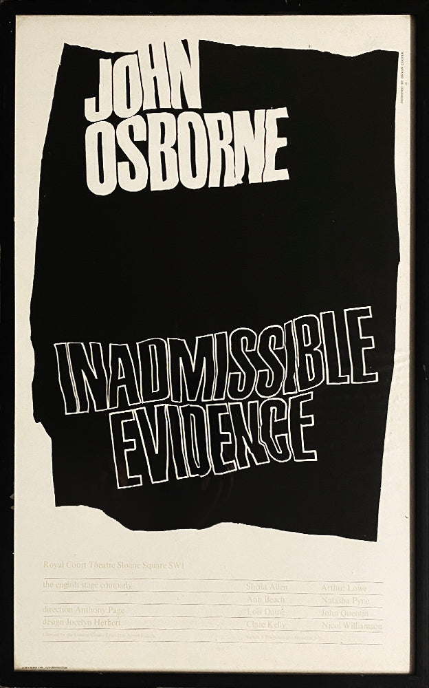 Inadmissible Evidence (framed) – Showposters